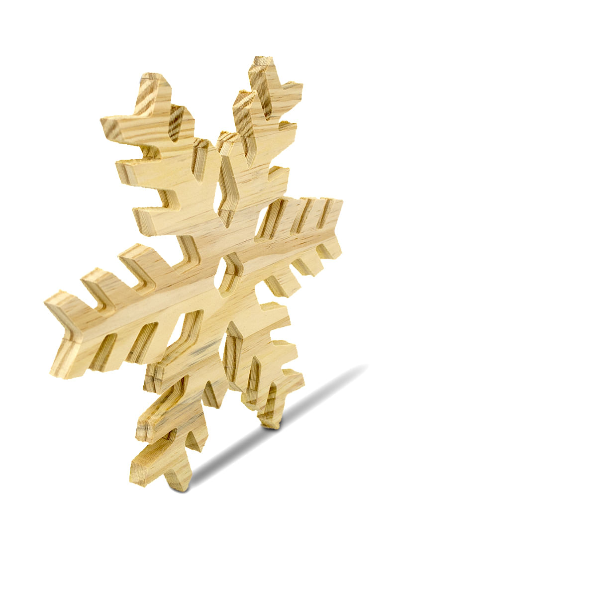 Floco de Neve em Madeira Pinus Monalisa 25cm - P01086 - Casa da Arte ...